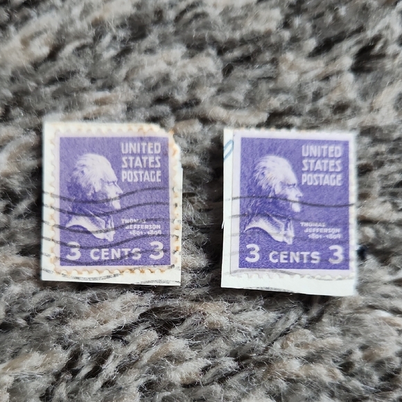 Office | Vintage 3 Cents Thomas Jefferson Purple Postage Stamps | Poshmark